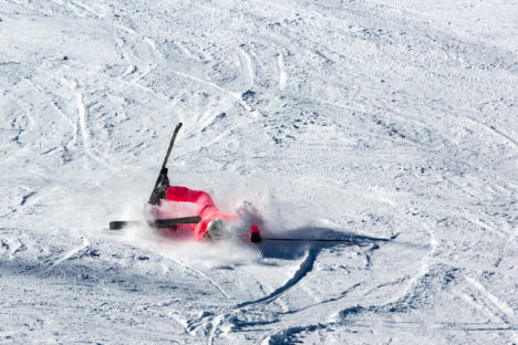 Ski fall - Correct behaviour in the event of ski accidents & falls